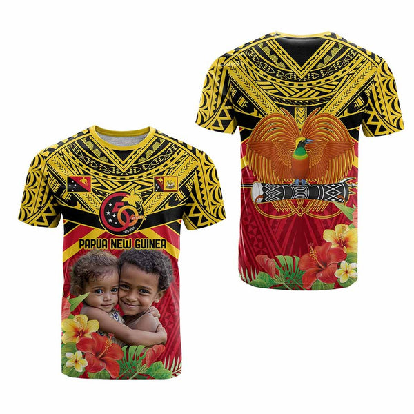 Custom Photo Provinces of Papua New Guinea 50th Years T Shirt Hapi De ...
