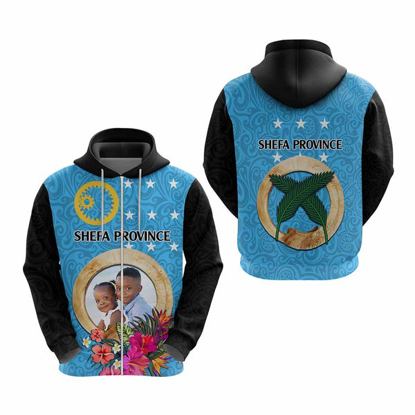 Sanma Province Custom Hoodie With Photo Vanuatuan Boar's Tusk Flag ...