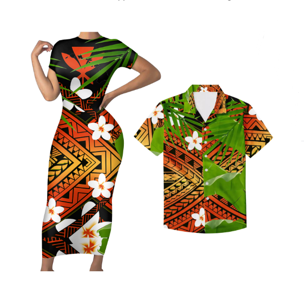 Polynesian Pride Hawaii Matching Outfit For Couples Plumeria Polynesian ...