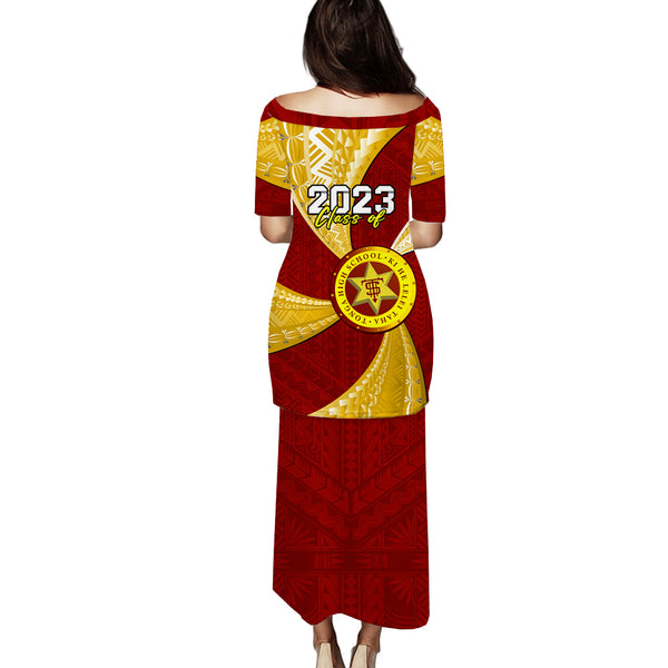 Personalised Tonga High School Puletasi Dress Class Of Year Tongan ...