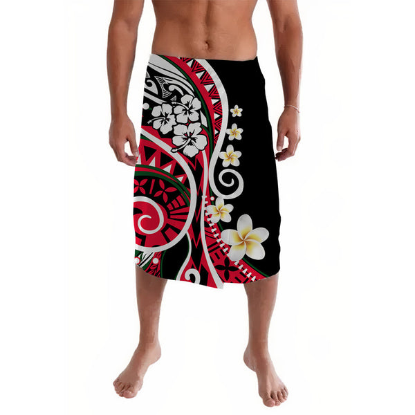 Plumeria Polynesian Lavalava Trending Red LT6