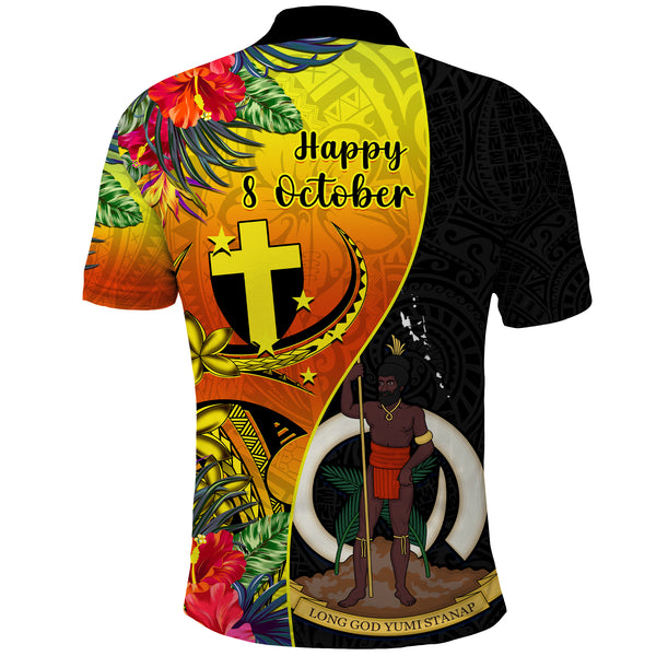 Vanuatu Tafea Day Polo Shirt 2023 Coat Of Arms With Flag Style LT14