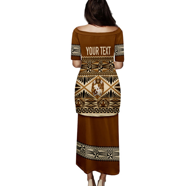 Personalised Tonga Independence Day Puletaha Dress Ngatu Tapa Style LT7