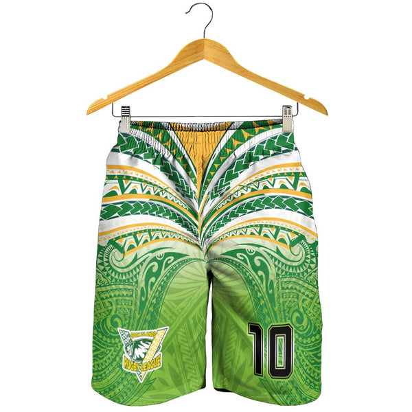Custom Cook Islands Rugby League Shorts for Men Tatau Tribal Motifs ...