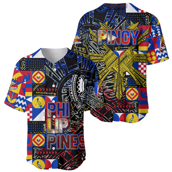 Pinoy Philippines Baseball Jersey Filipino Tattoo Art Style DT02
