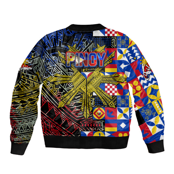 Pinoy Philippines Bomber Jacket Filipino Tattoo Art Style DT02