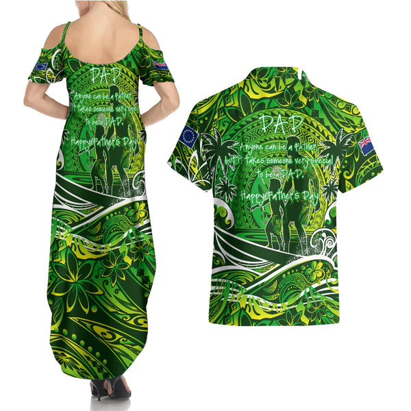 Father's Day Cook Islands Couples Matching Summer Maxi Dress and ...