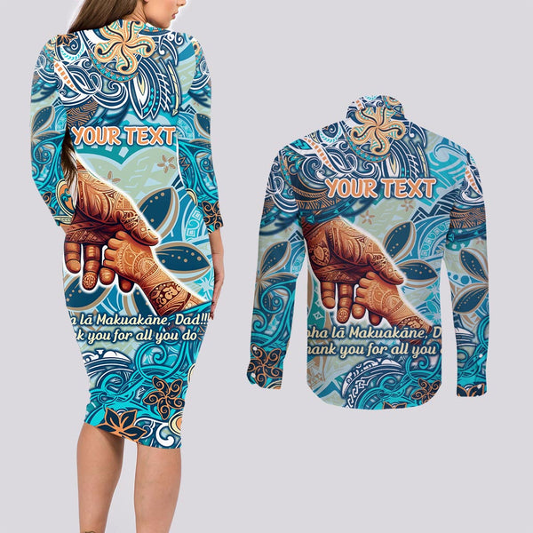 Hand In Hand Father's Day Polynesian Couples Matching Long Sleeve ...