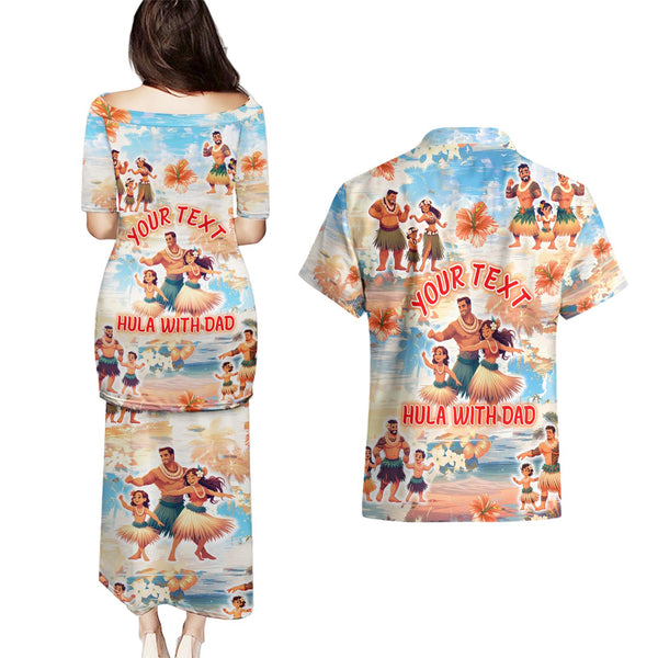 Hawaii Father's Day Couples Matching Puletasi and Hawaiian Shirt Hula ...