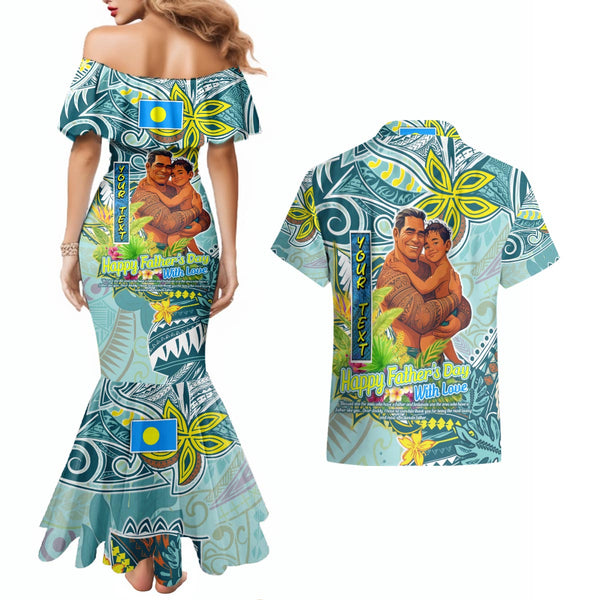 Palau Father's Day Polynesia Couples Matching Mermaid Dress and ...
