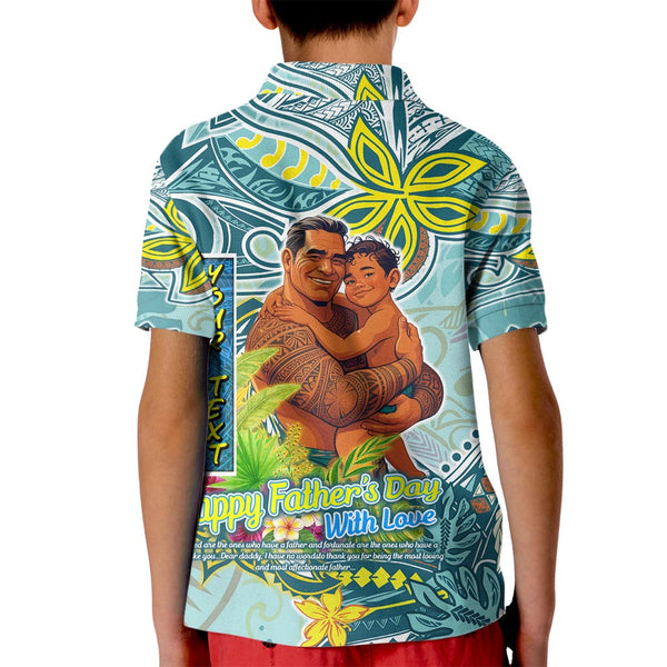 Palau Father's Day Polynesia Kid Polo Shirt Dad and Son DT02