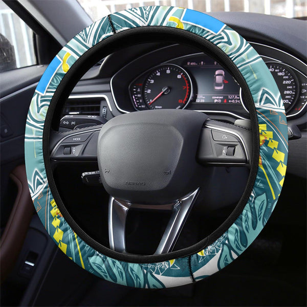 Palau Father's Day Polynesia Steering Wheel Cover Dad and Son DT02