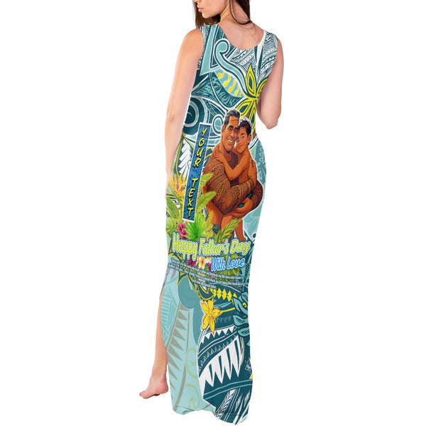 Palau Father's Day Polynesia Tank Maxi Dress Dad and Son DT02
