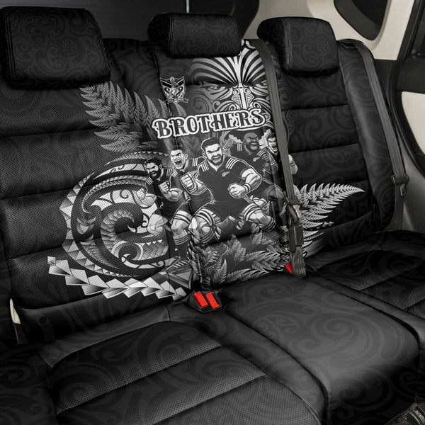 All Black Brothers Rugby Back Car Seat Cover New Zealand Maori Haka DT02