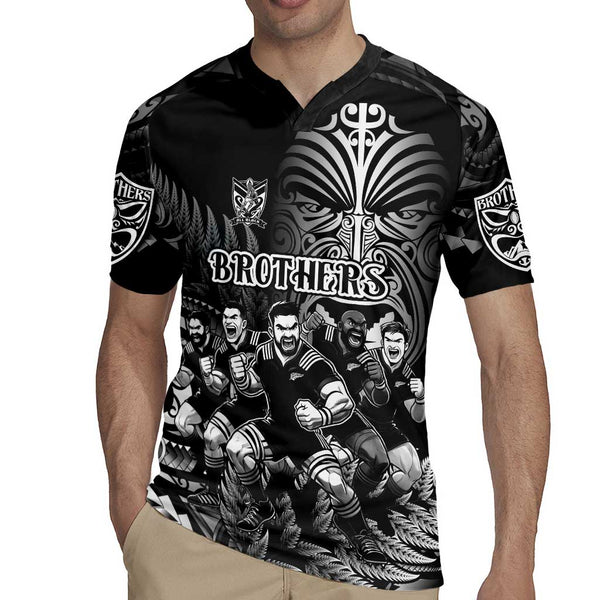 Personalized All Black Brothers Rugby Rugby Jersey New Zealand Maori ...