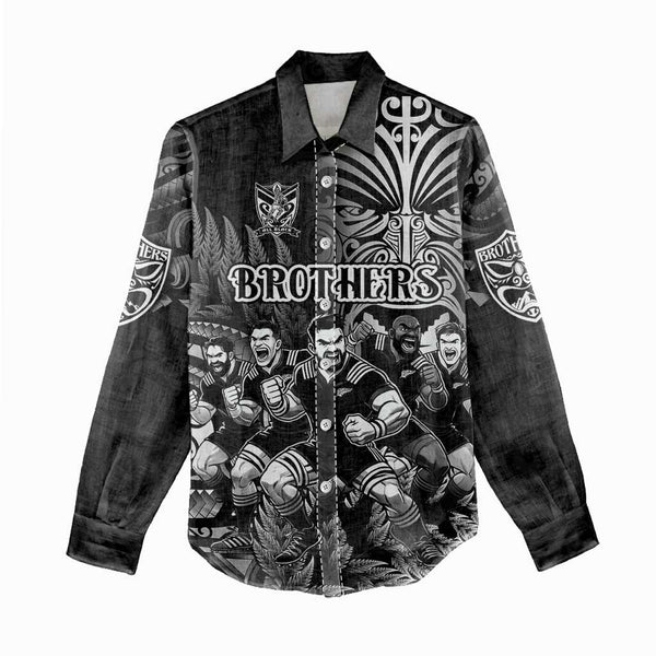 Personalized All Black Brothers Rugby Women Casual Shirt New Zealand ...