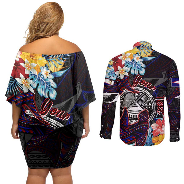 Personalized Amelika Samoa Sharks Polynesia Couples Matching Off ...