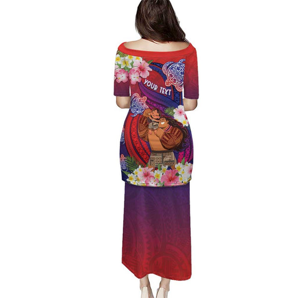 Personalised Samoa Father's Day Puletasi Happy Father And Child DT04