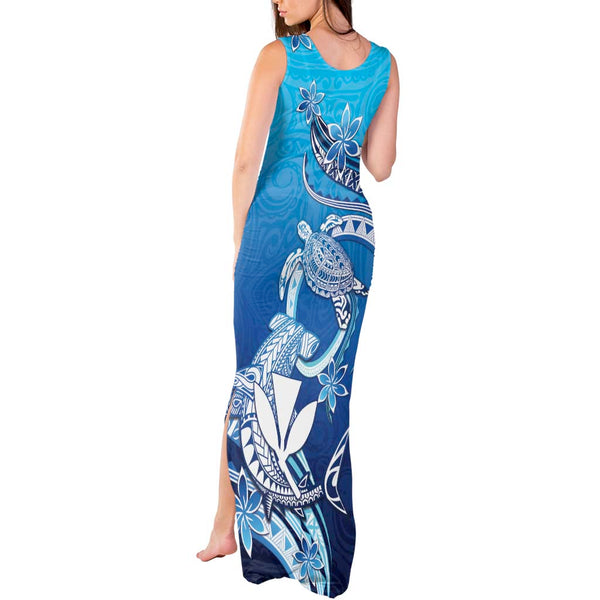 Hawaii Tank Maxi Dress Turtle With Hammerhead Shark Oceanic DT04