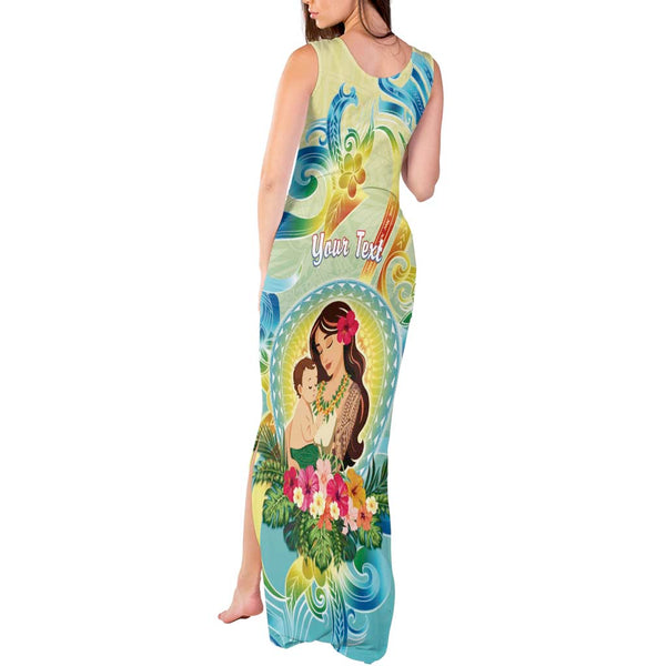 Personalised Hawaii Mother's Day Tank Maxi Dress I Love You Mom DT04