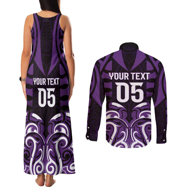 Custom Aotearoa Rangitane Couples Matching Tank Maxi Dress and Long ...