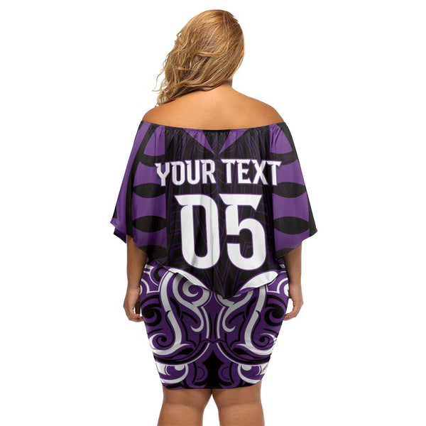 Custom Aotearoa Rangitane Off Shoulder Short Dress Maori Pattern New ...