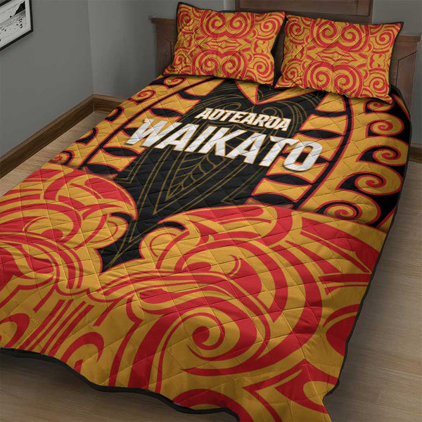 Aotearoa Waikato Quilt Bed Set Maori Pattern New Zealand DT05