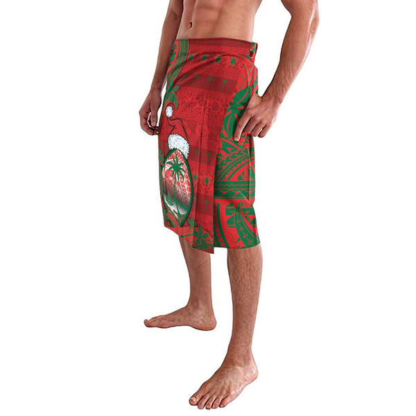 Guam Christmas Lavalava Chamorro Seal Hat Santa Tribal Waves DT05