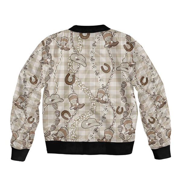 Hawaii Palaka Cowboy Bomber Jacket Shell Maile Lei With Western ...