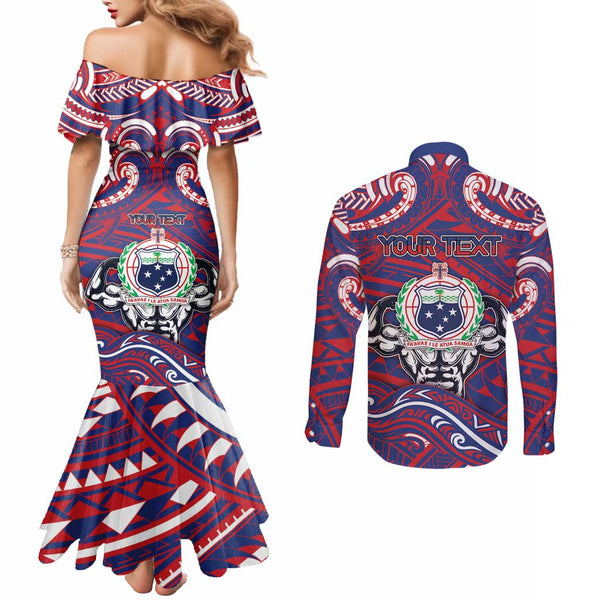 Personalised Samoa Gym Couples Matching Mermaid Dress and Long Sleeve ...