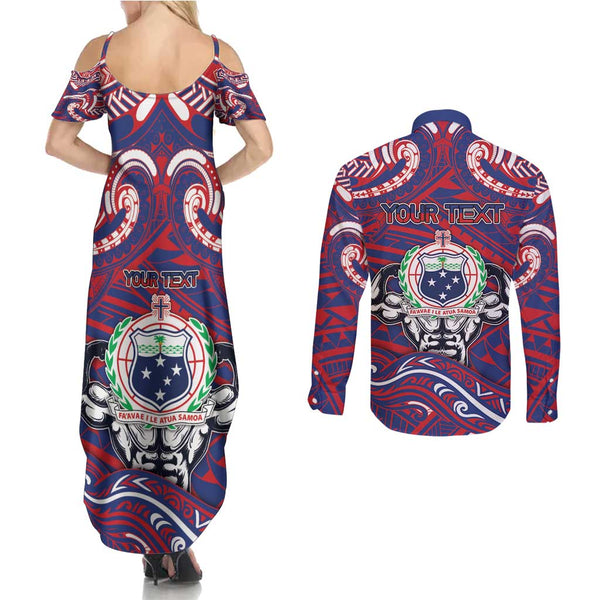 Personalised Samoa Gym Couples Matching Summer Maxi Dress and Long ...