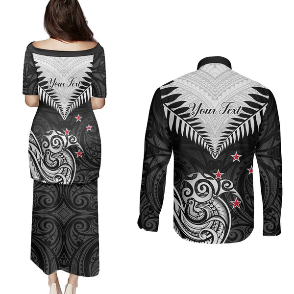Personalised New Zealand Couples Matching Puletasi Dress and Long ...
