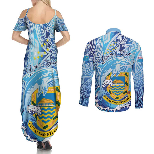 Tuvalu mo te Atua Couples Matching Summer Maxi Dress and Long Sleeve ...