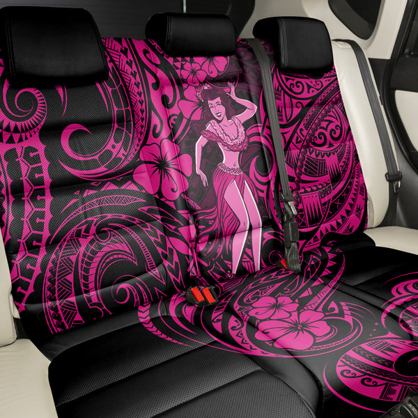 Hawaii Hula Girl Back Car Seat Cover Polynesian Pattern Pink Version LT01