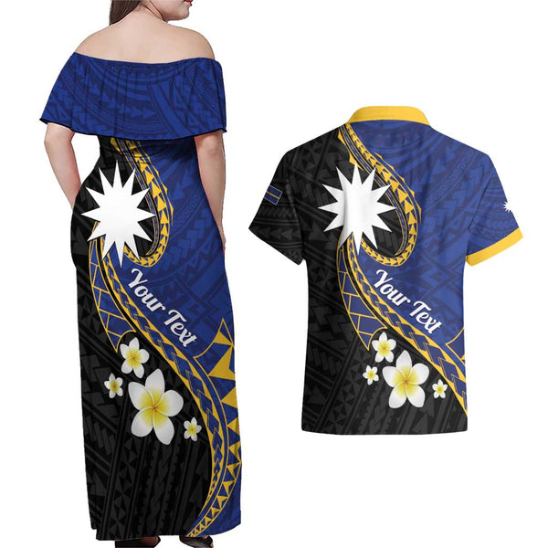 Personalised Nauru Couples Matching Off Shoulder Maxi Dress and ...