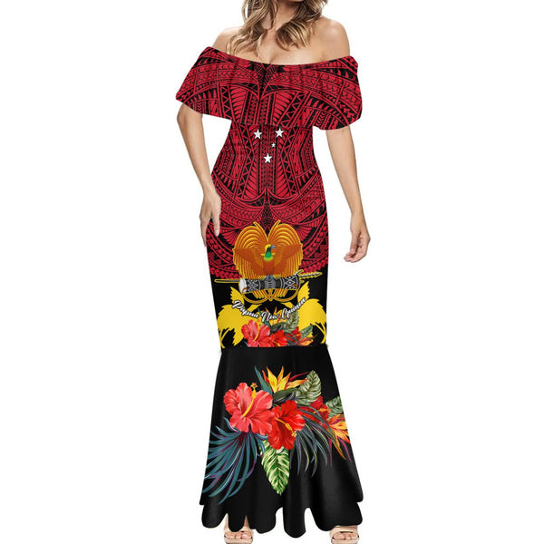 Personalised Papua New Guinea Mermaid Dress Bird Of Paradise Mix ...