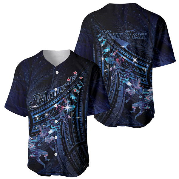 Personalised Matariki Paua Shell New Zealand Baseball Jersey Haka Dance ...