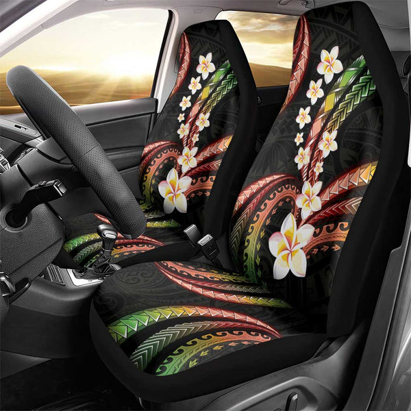 Hawaii Plumeria Reggae Car Seat Cover Polynesian Pattern LT01