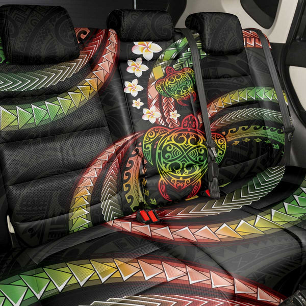 Hawaii Turtles Plumeria Back Car Seat Cover Reggae Polynesian Pattern LT01
