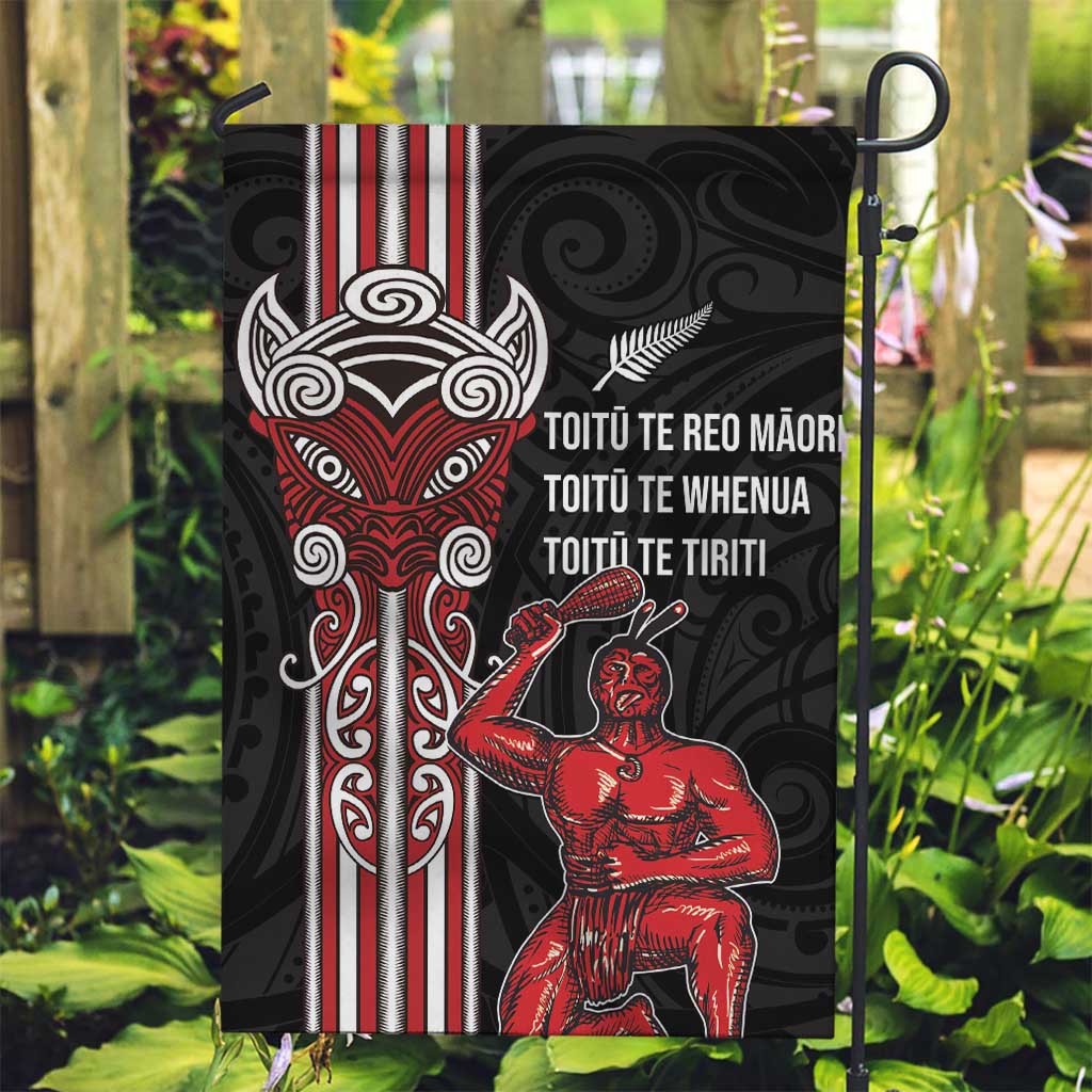 Toitu Te Reo Maori Toitu Te Whenua Toitu Te Tiriti Garden Flag Maori ...