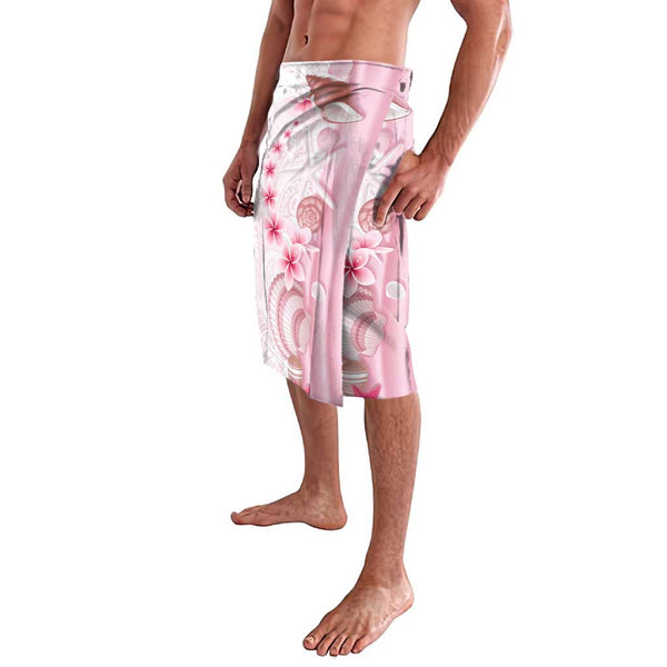 Pink Plumeria Sea Shell Lavalava Starfish Polynesian Pattern LT01