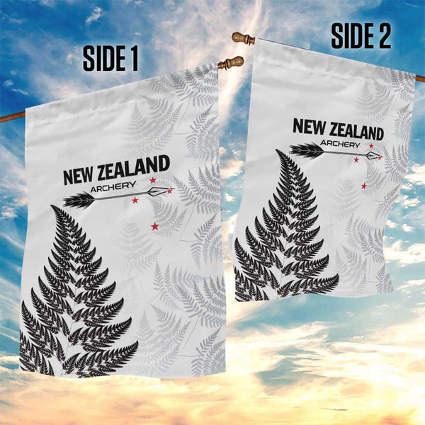 New Zealand 2025 Archery Garden Flag Aotearoa Silver Arrows White LT01