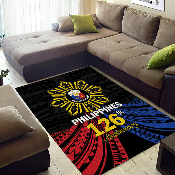 Philippines Independence Day Area Rug Filipino 126th Anniversary Sun ...