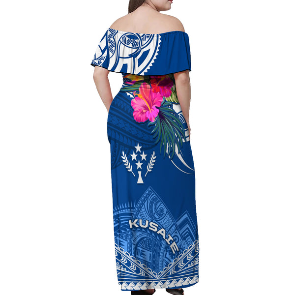 Kosrae Constitution Day Off Shoulder Maxi Dress Kusaie Special Style LT01