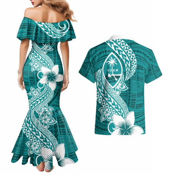 Hafa Adai Guam Couples Matching Mermaid Dress and Hawaiian Shirt ...