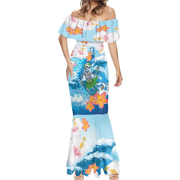 Personalized Hawaii Hula Girl Skeleton Dancing Mermaid Dress Hibiscus ...