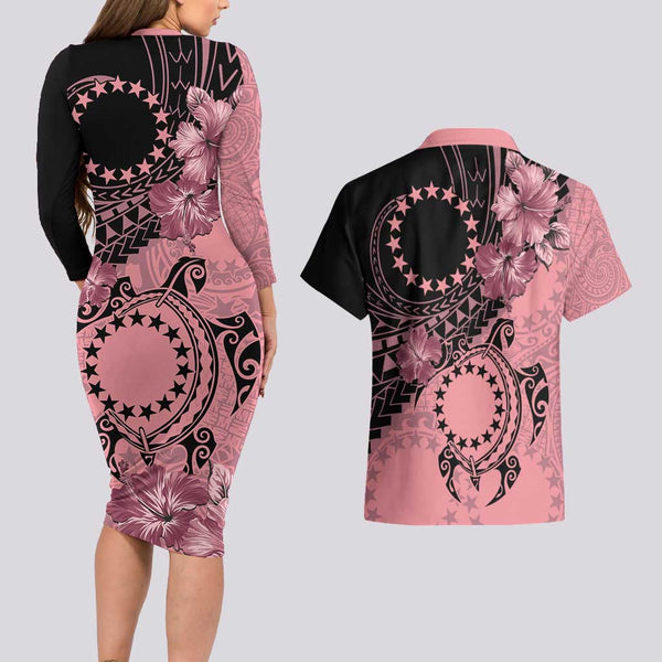 Cook Islands Turtle Couples Matching Long Sleeve Bodycon Dress and ...