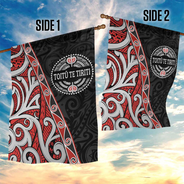 Aotearoa Toitu Te Tiriti Garden Flag Honour The Treaty New Zealand LT01