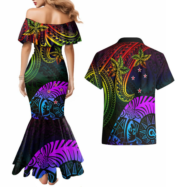 Wellington Pride Couples Matching Mermaid Dress and Hawaiian Shirt ...