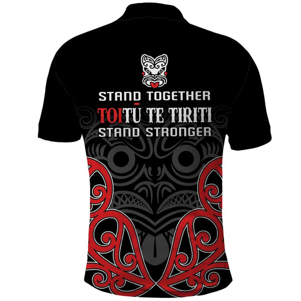 Toitu Te Tiriti 1840 Aotearoa Polo Shirt Stand Together Stand Stronger LT01